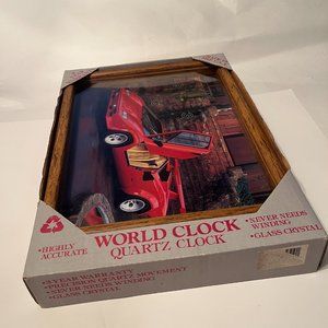 Wall Decor | Vintage Red Lamborghini Wall Clock Framed | Poshmark
